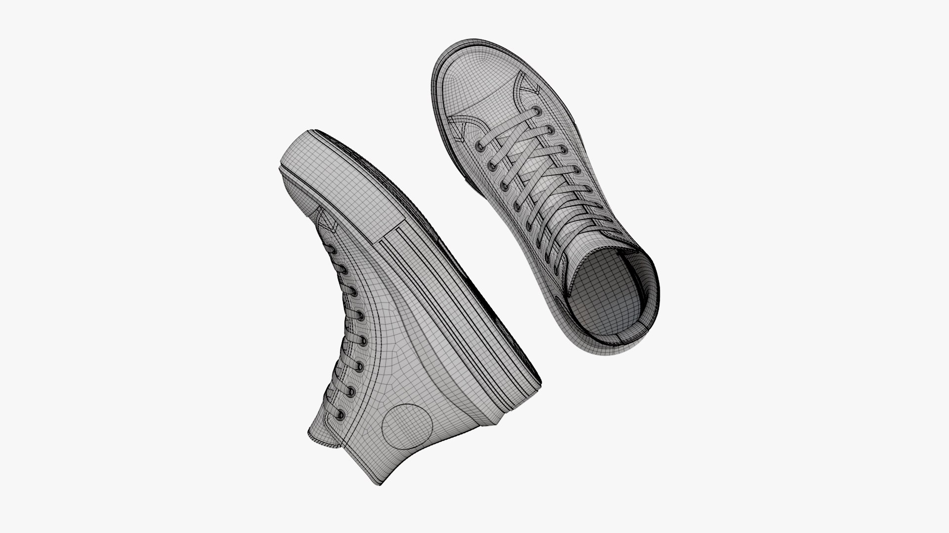 Chuck Taylor All Star Move Platform High Top Black 3D Model ...