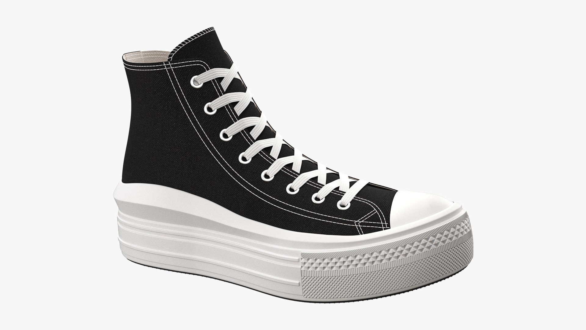Chuck Taylor All Star Move Platform High Top Black 3D Model ...