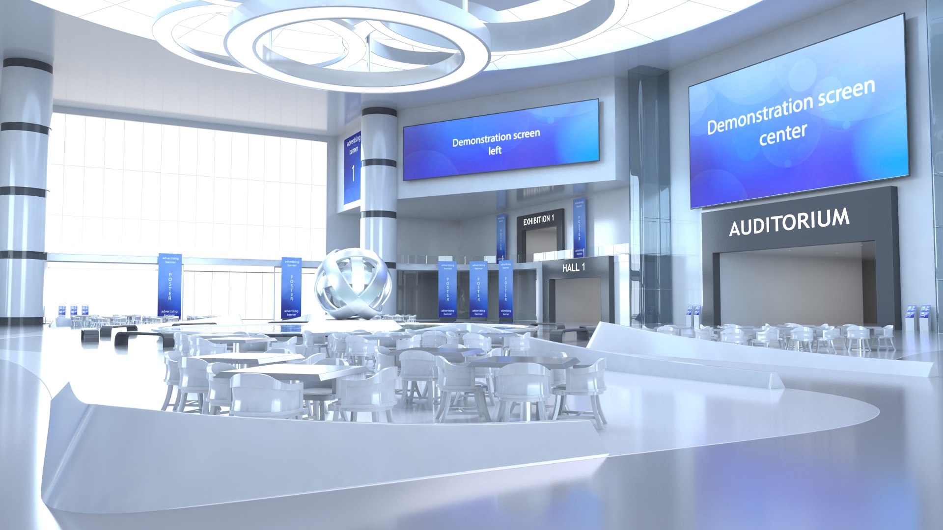3D Sci-FI Futuristic Virtual Lobby - TurboSquid 1768229