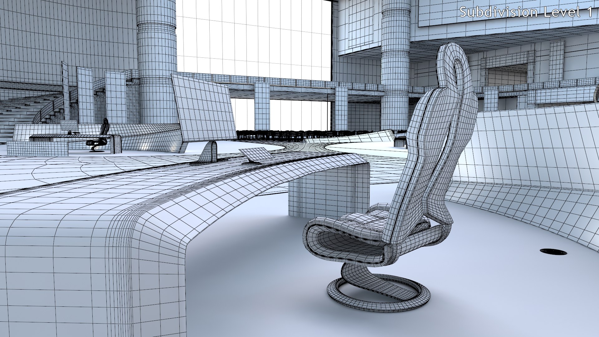 3D Sci-FI Futuristic Virtual Lobby - TurboSquid 1768229