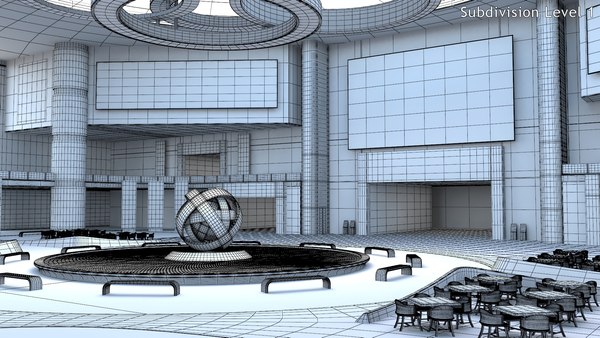 3D Sci-FI Futuristic Virtual Lobby - TurboSquid 1768229