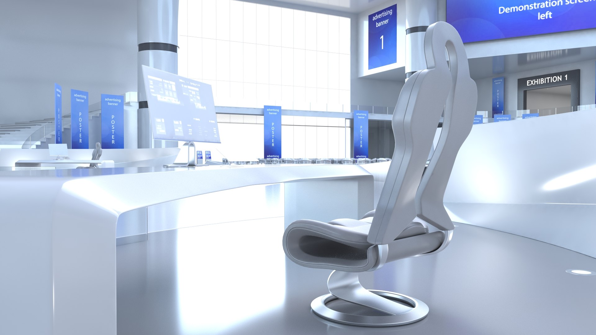 3D Sci-FI Futuristic Virtual Lobby - TurboSquid 1768229