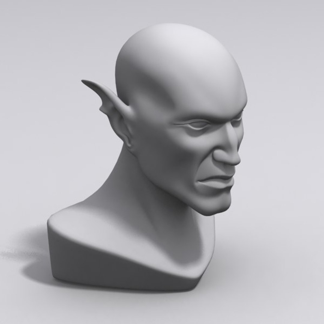 3dsmax Elf Dark Head