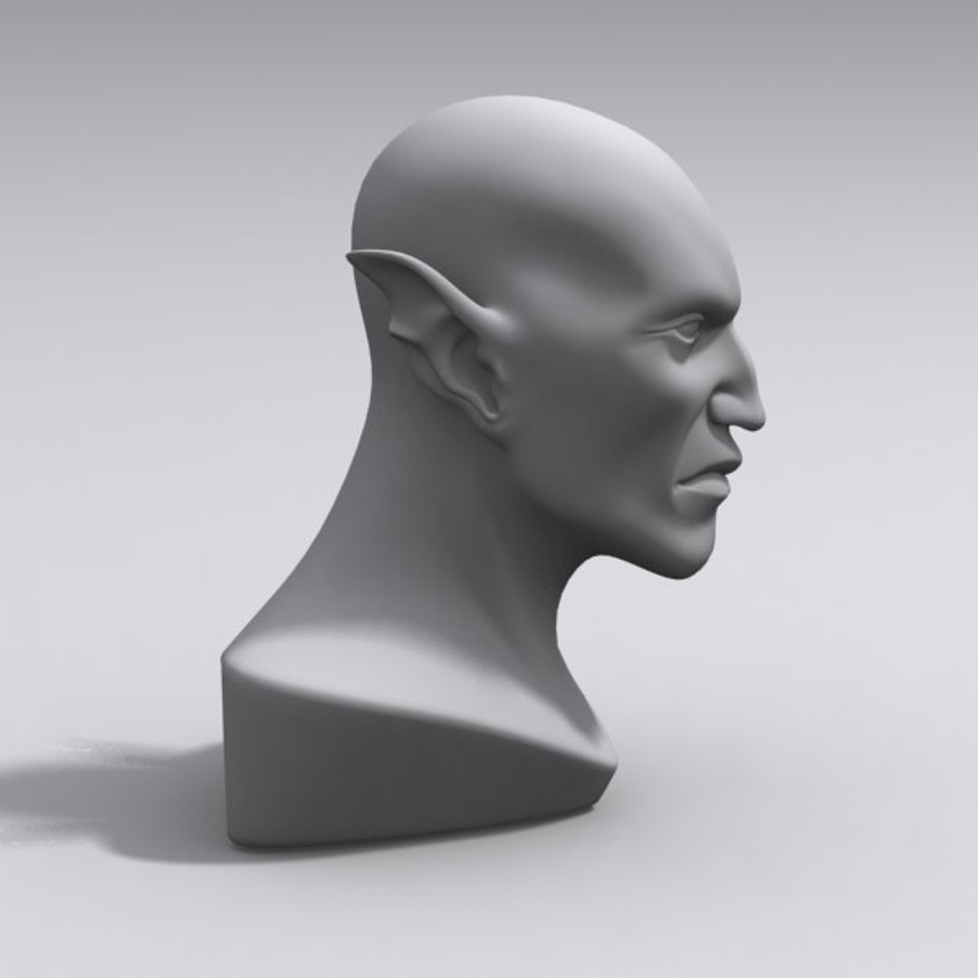 3dsmax Elf Dark Head