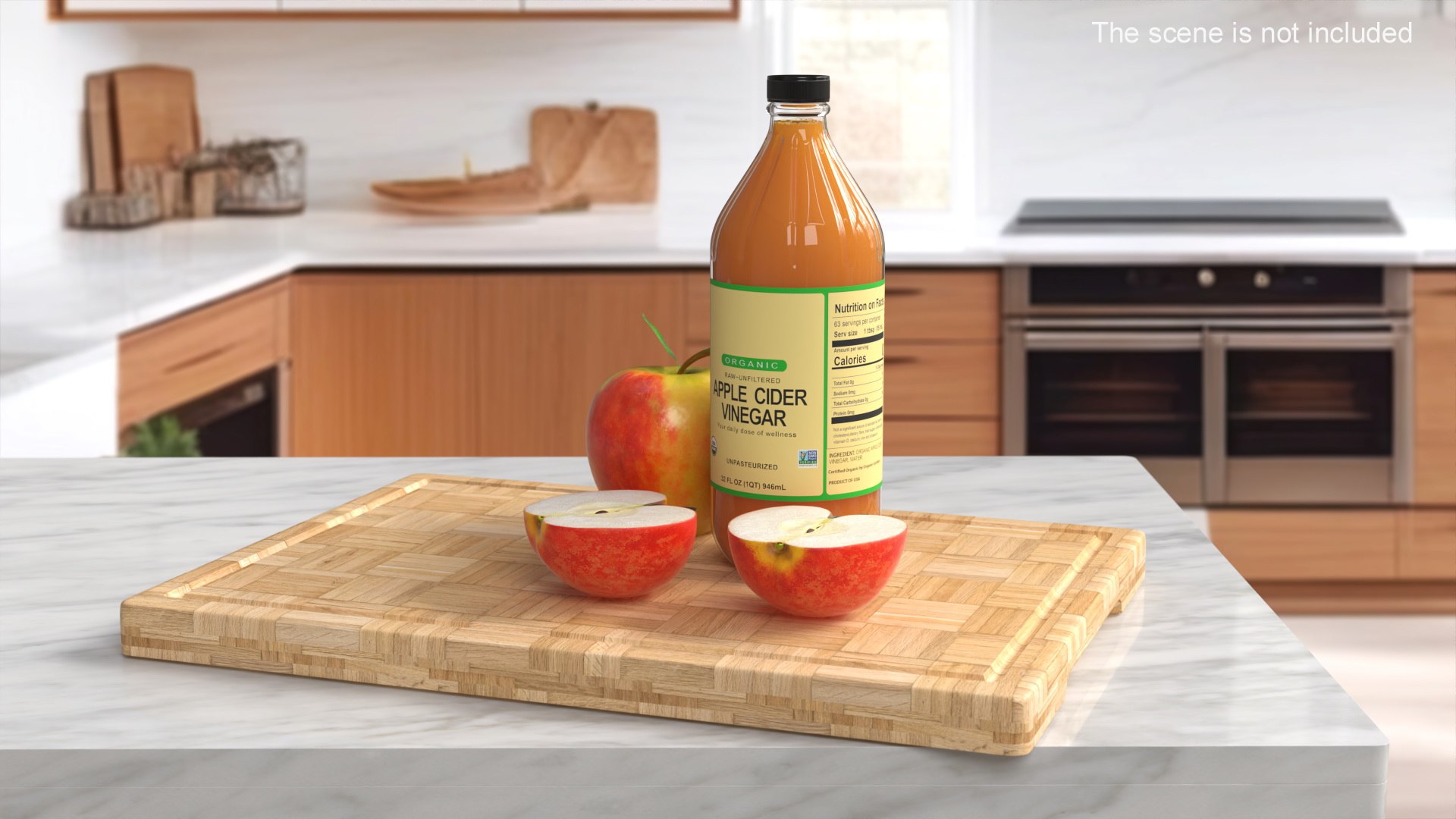 3D Apple Cider Vinegar With Apples Model - TurboSquid 2384828