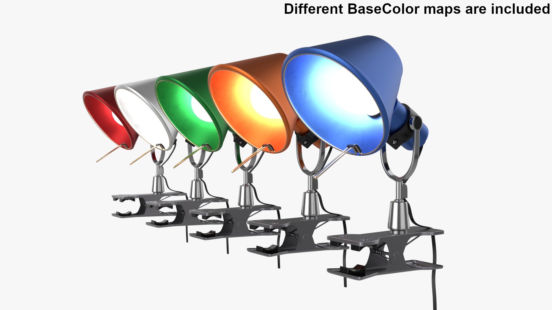 Modern Portable Clamp Lamp 3D - TurboSquid 1731619