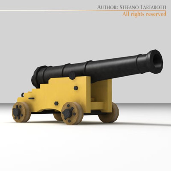 3d ship gun model