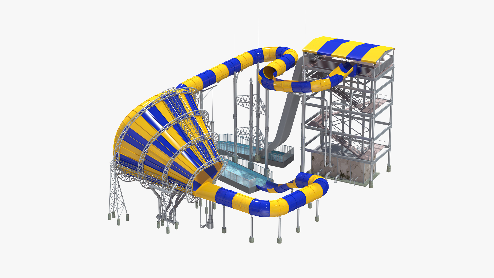 3D Abyss Funnel Water Slide Model - TurboSquid 1505558