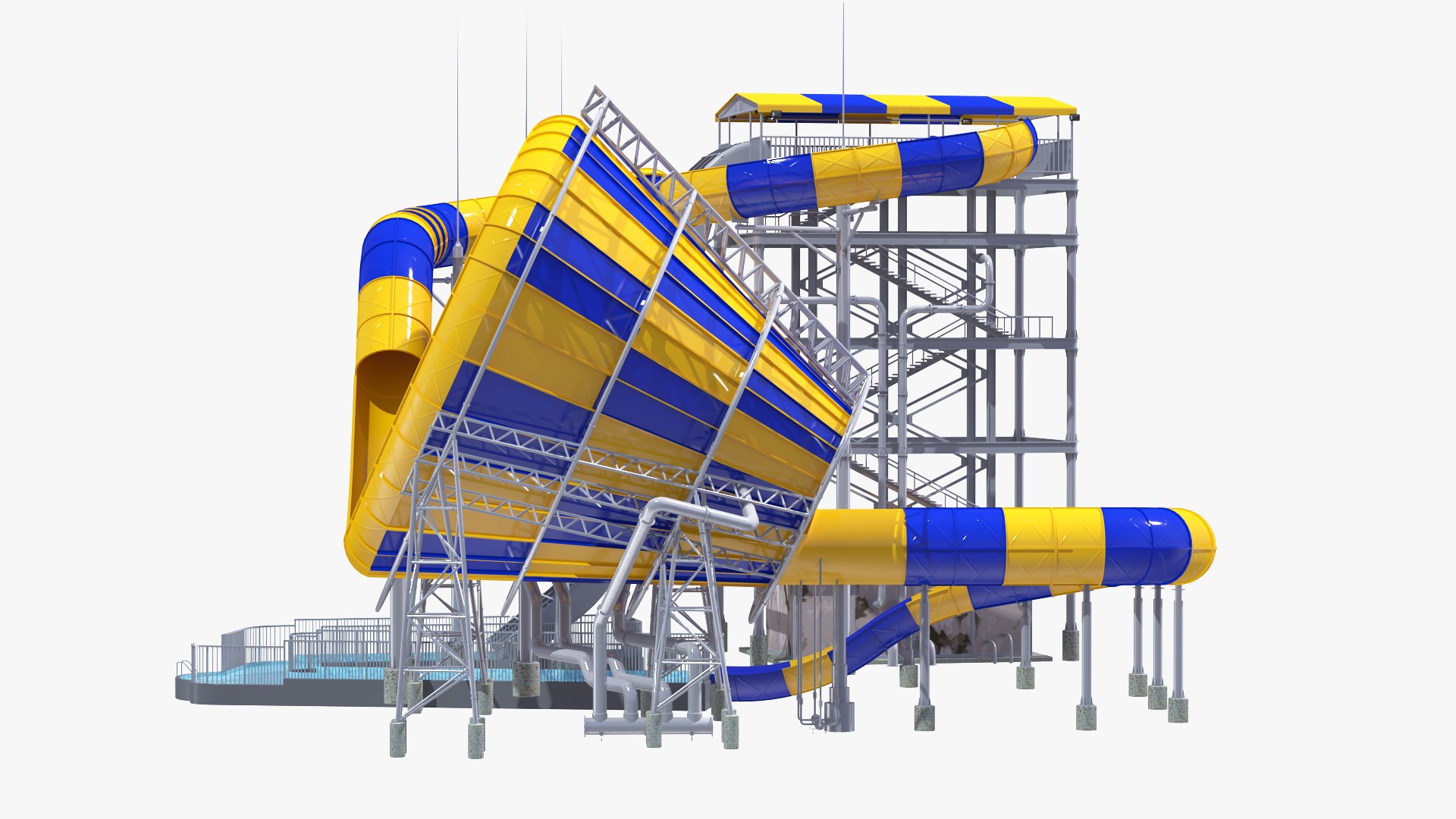 3D abyss funnel water slide model - TurboSquid 1505558