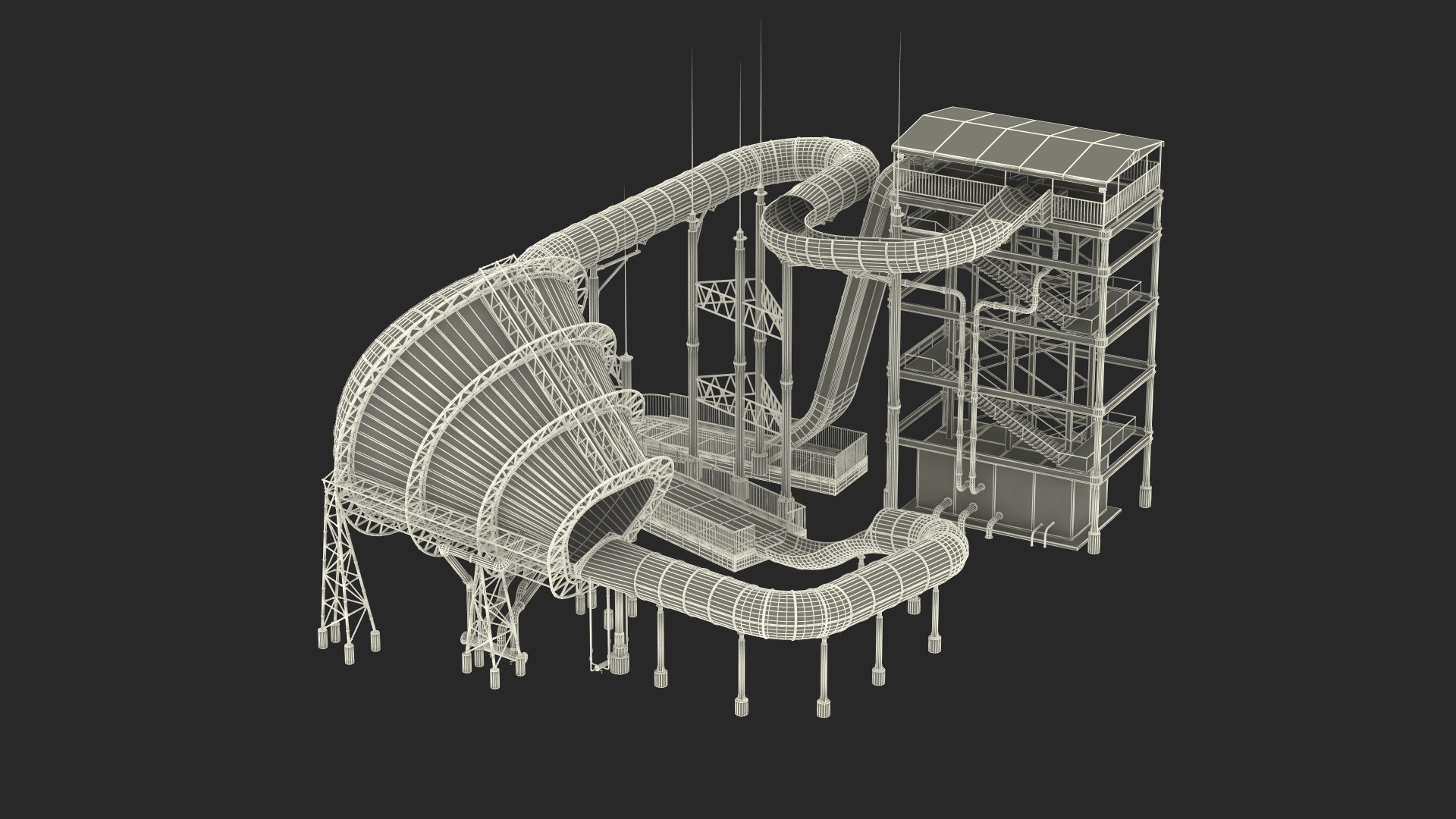 3D Abyss Funnel Water Slide Model - TurboSquid 1505558