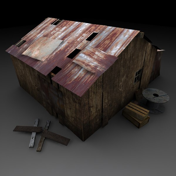 3d dynamite old shack model