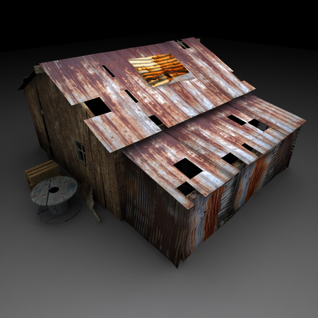 3d dynamite old shack model
