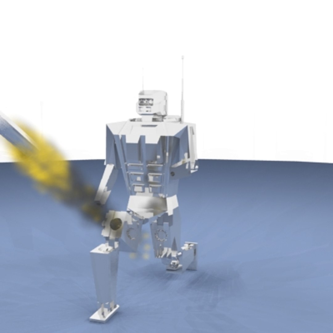 3d Model Of Robot Laser Guns
