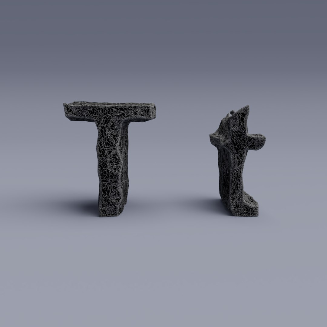 Letter T 3D Model - TurboSquid 1385903