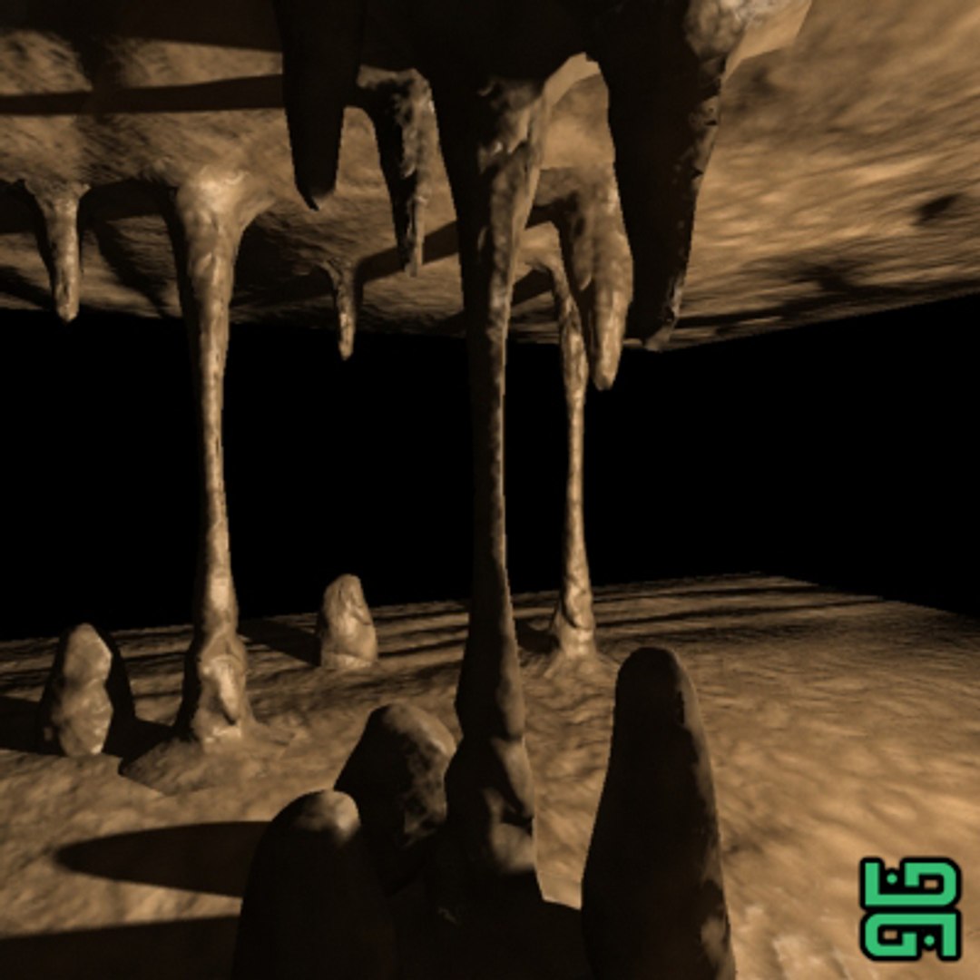 Cave Decorations Stalagmites 3d Model
