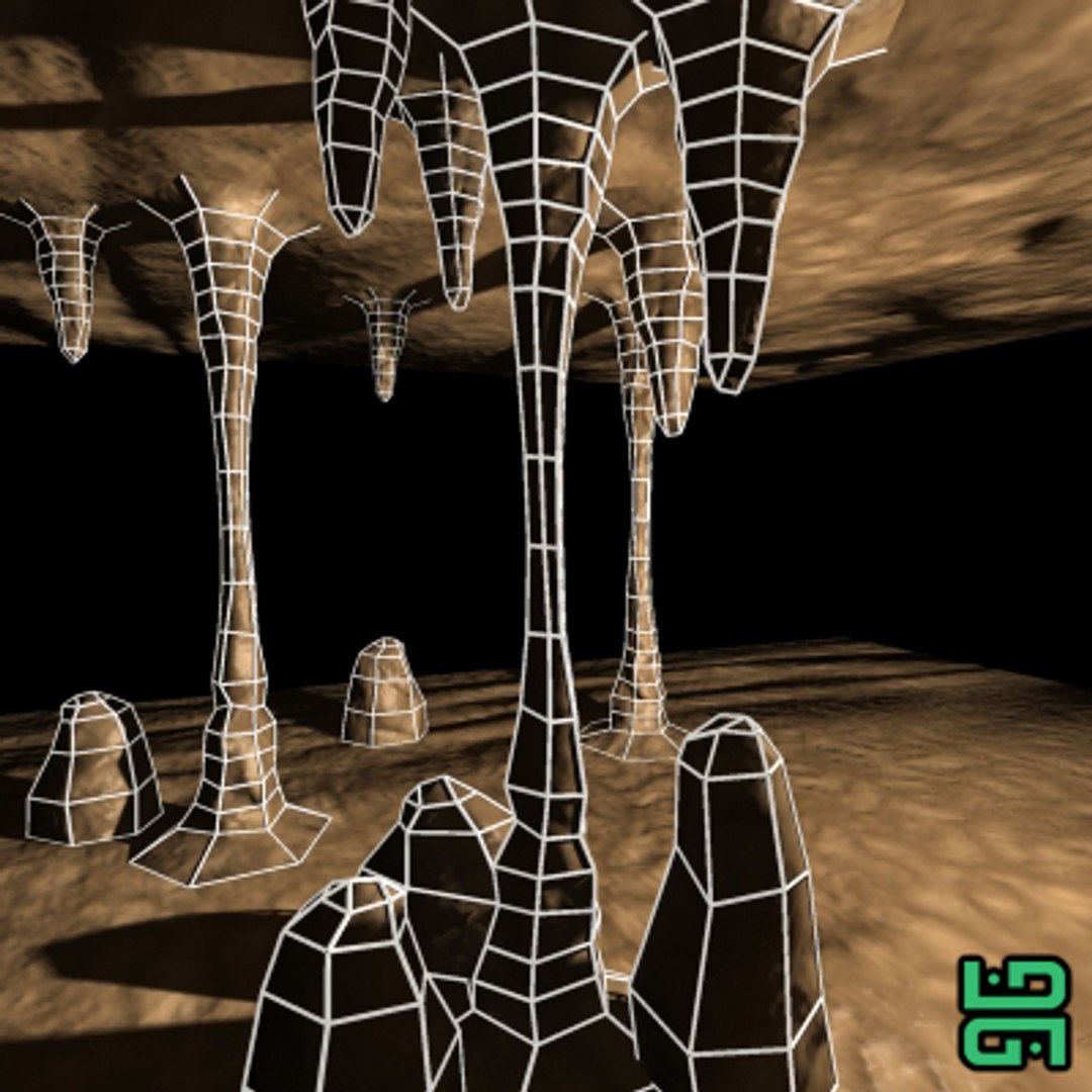 Cave Decorations Stalagmites 3d Model
