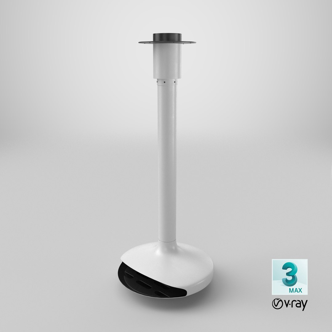 3D Model Vertical Hanging Fireplace Mounting Column White - TurboSquid ...