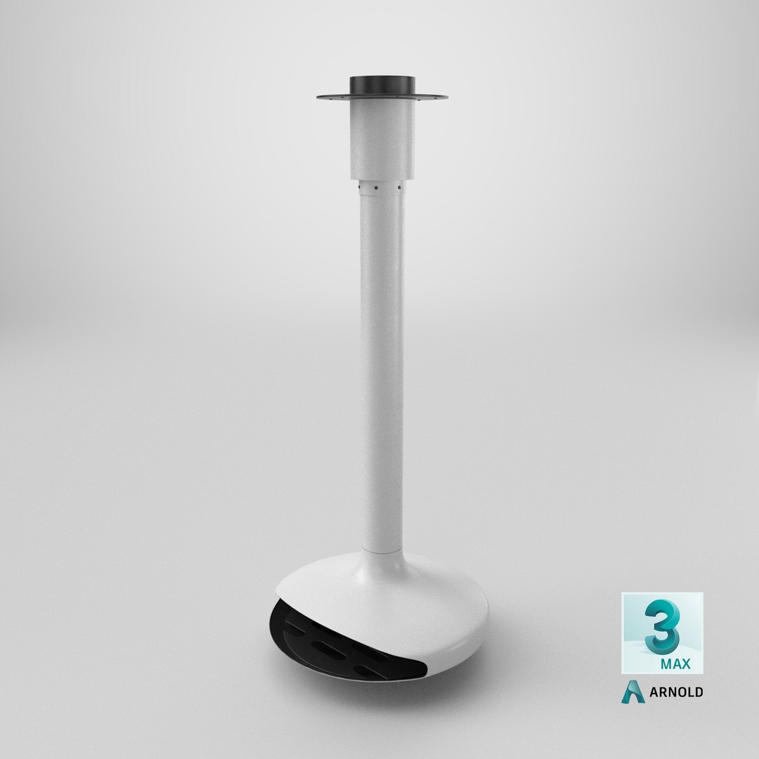 3D Model Vertical Hanging Fireplace Mounting Column White - TurboSquid ...