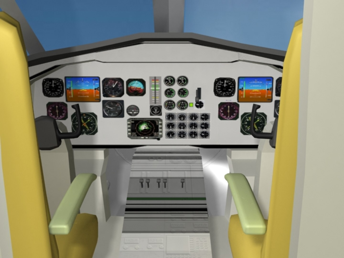 3d Model Cockpit Saab