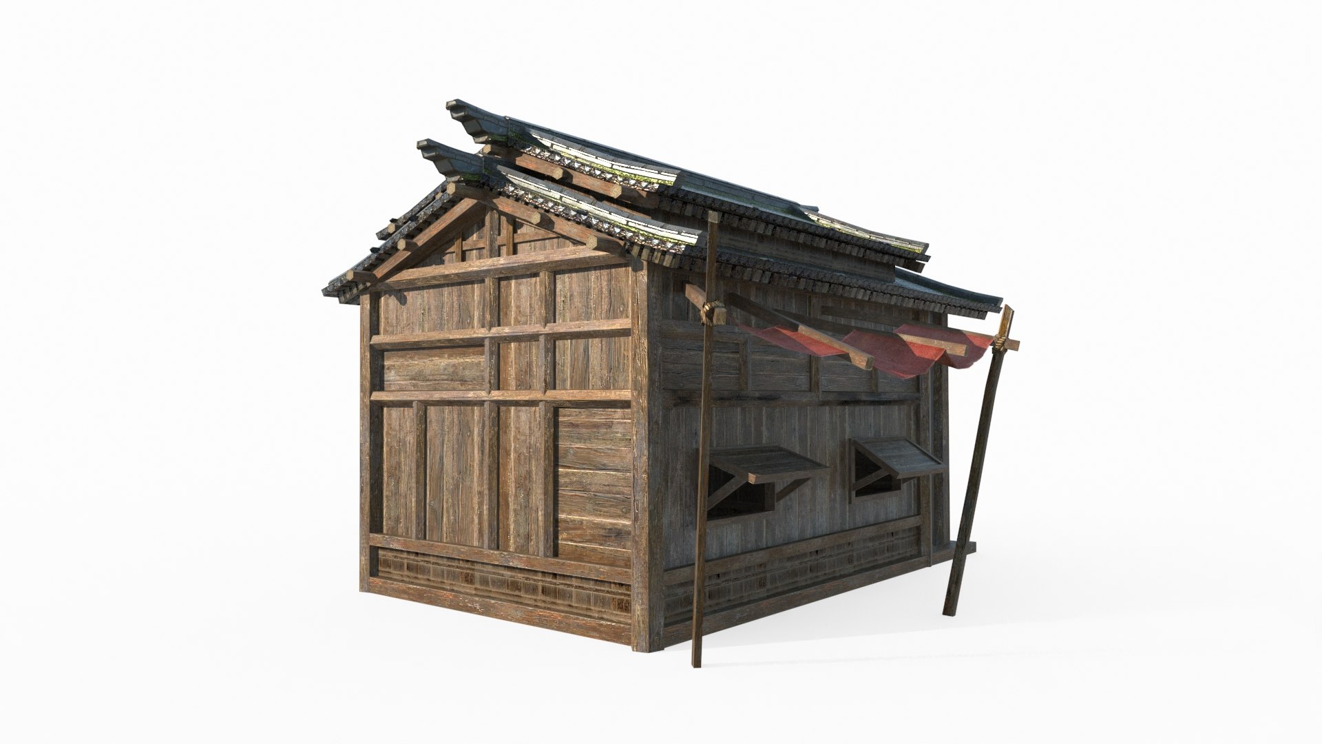 Asian Ancient Architecture Shop 3D Model - TurboSquid 2034195