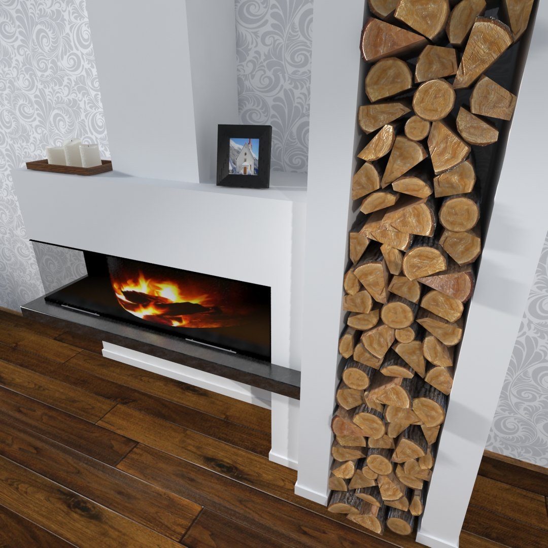 3d Realistic Fireplace