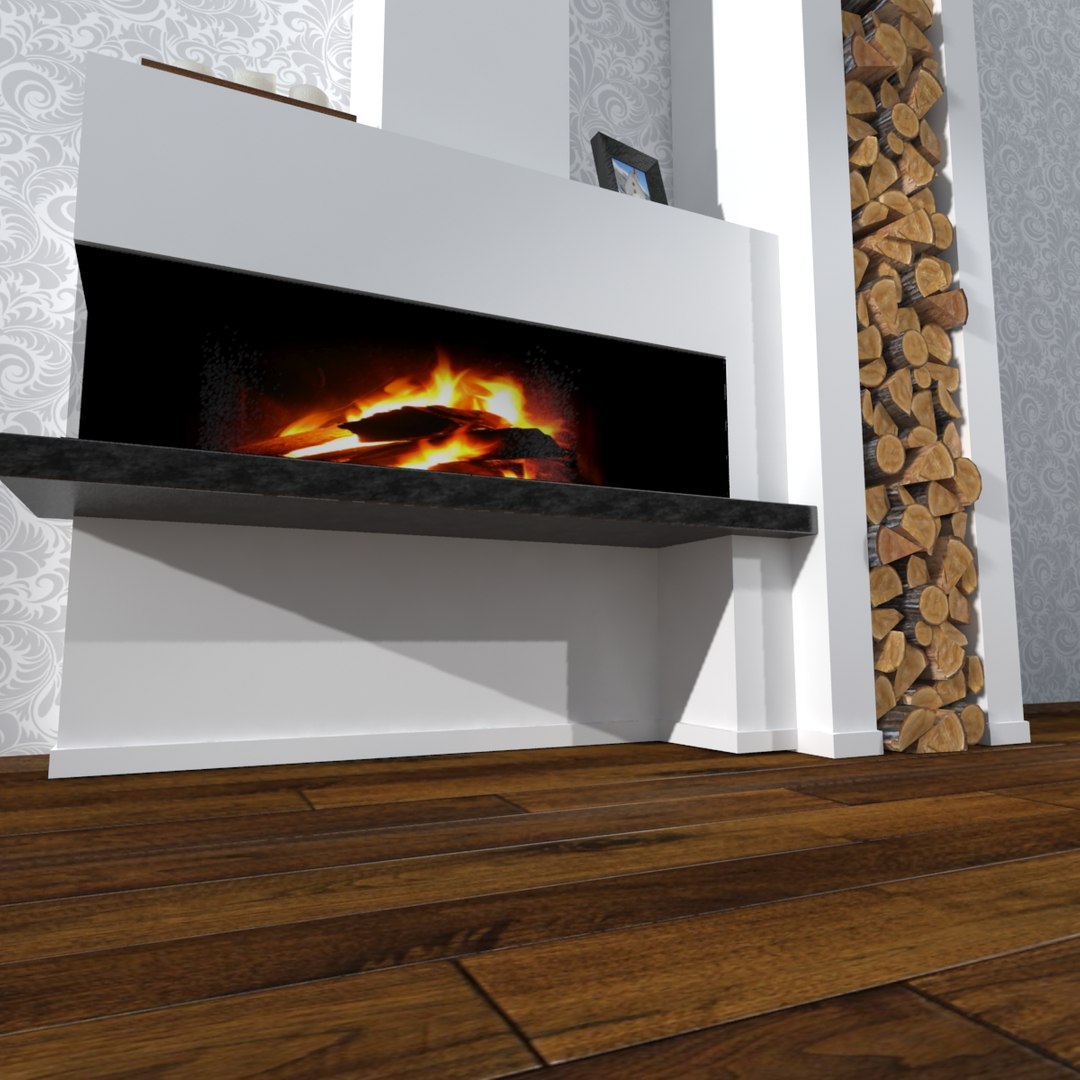 3d Realistic Fireplace