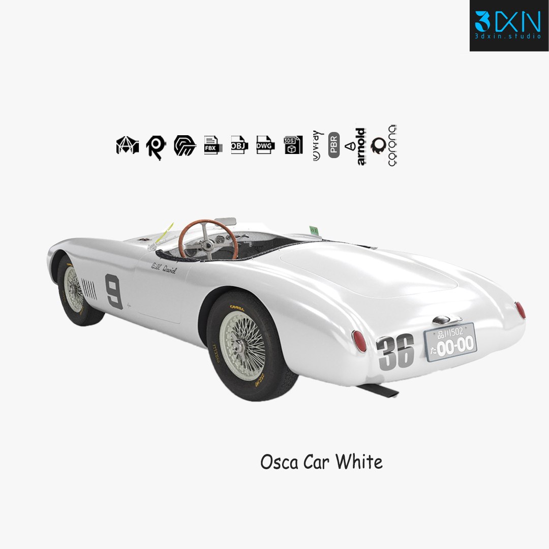 3D Model Osca Car White - TurboSquid 2273792