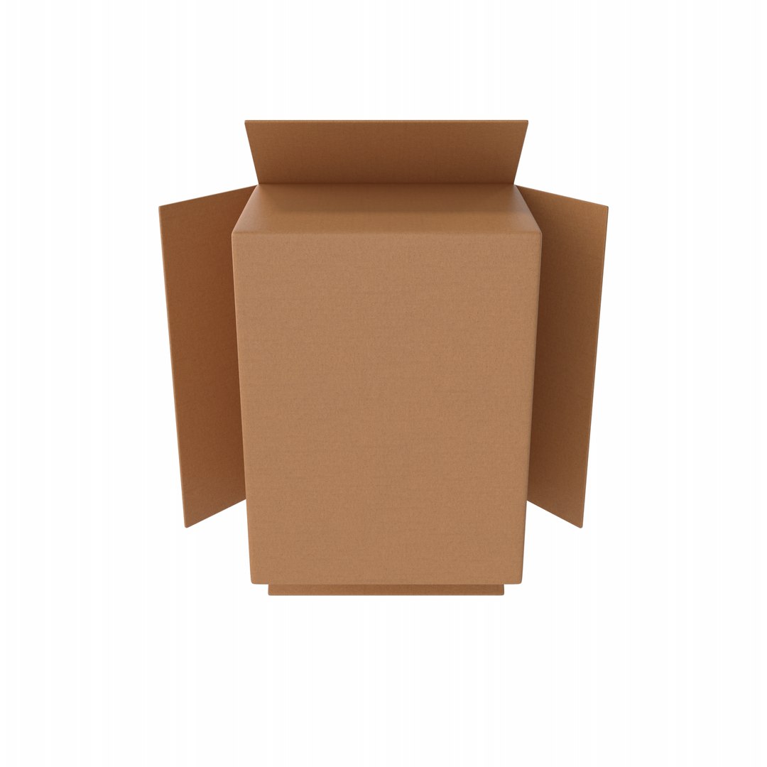 Cardboard Box Empty 3D Model - TurboSquid 2314875