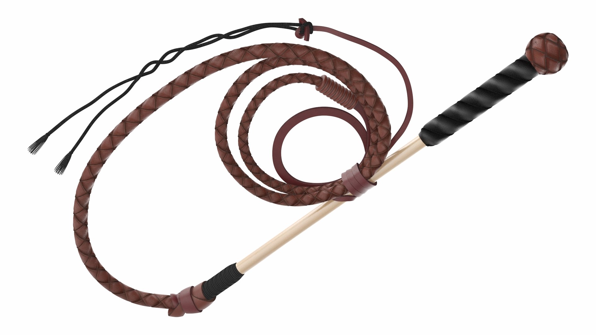 3D Model Leather Whip Coiled Brown Rigged - TurboSquid 2211552
