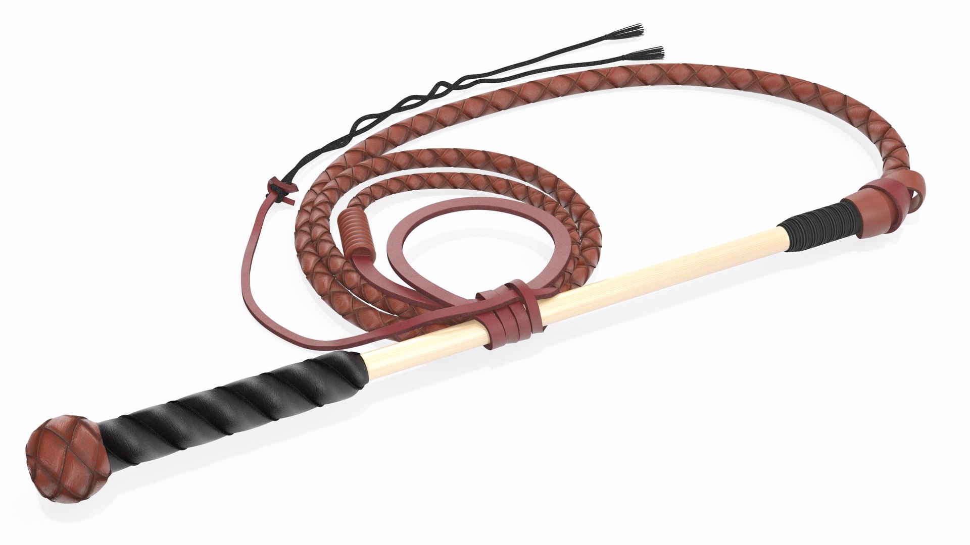 3D Model Leather Whip Coiled Brown Rigged - TurboSquid 2211552