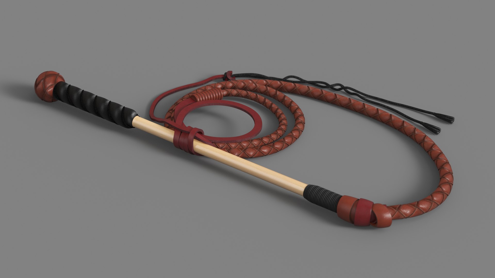 3D Model Leather Whip Coiled Brown Rigged - TurboSquid 2211552