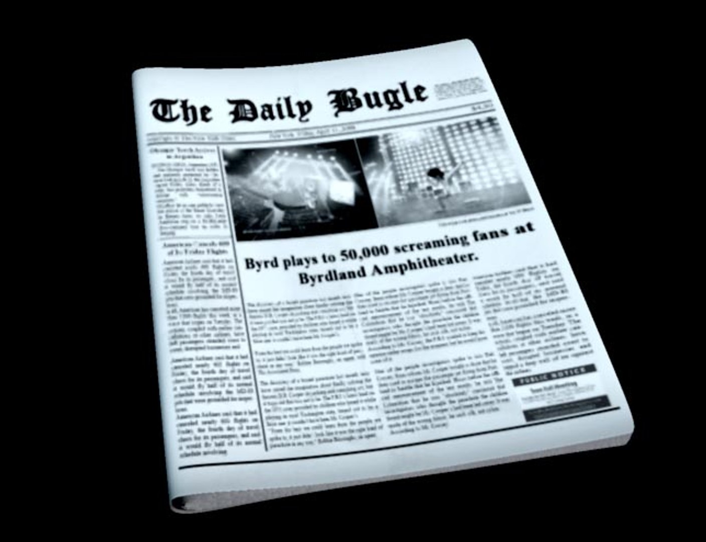 3ds Max News Newspaper Paper