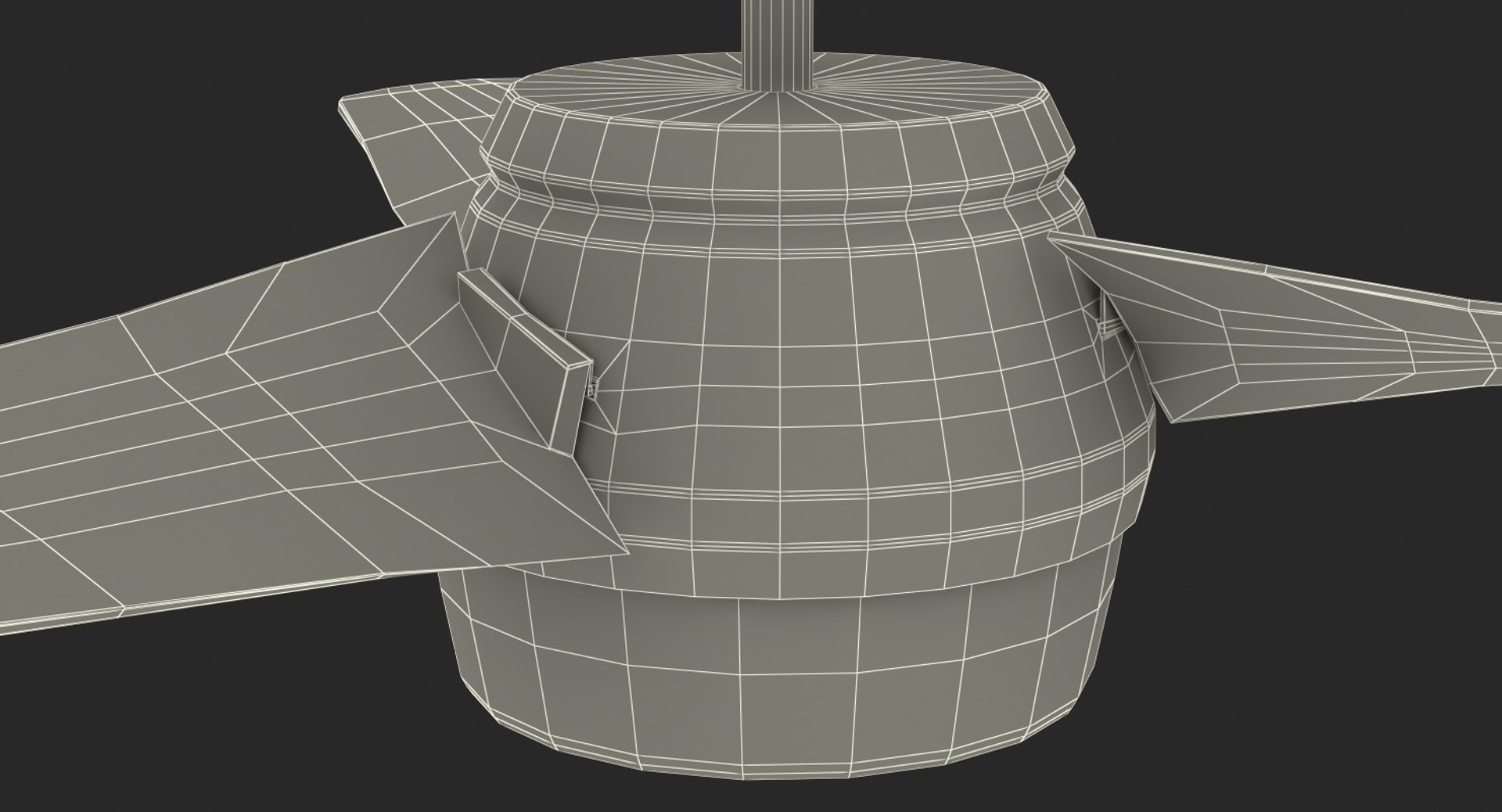 3-blade ceiling fan 3D model - TurboSquid 1407655