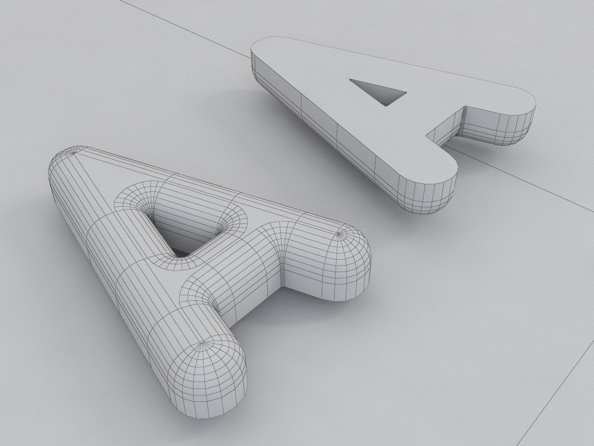 3d model font letter alphabet