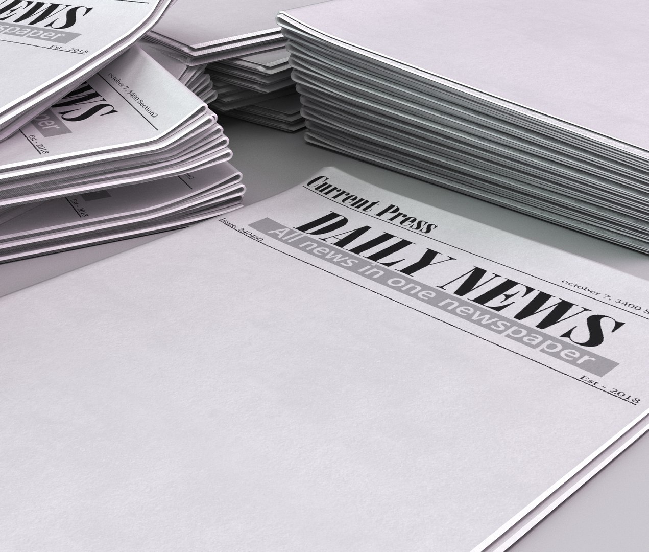 3D Paper Newspapers Model - TurboSquid 1700111