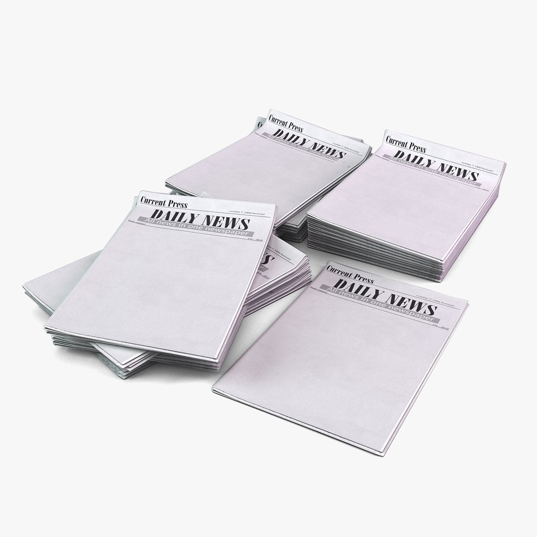 3D Paper Newspapers Model - TurboSquid 1700111