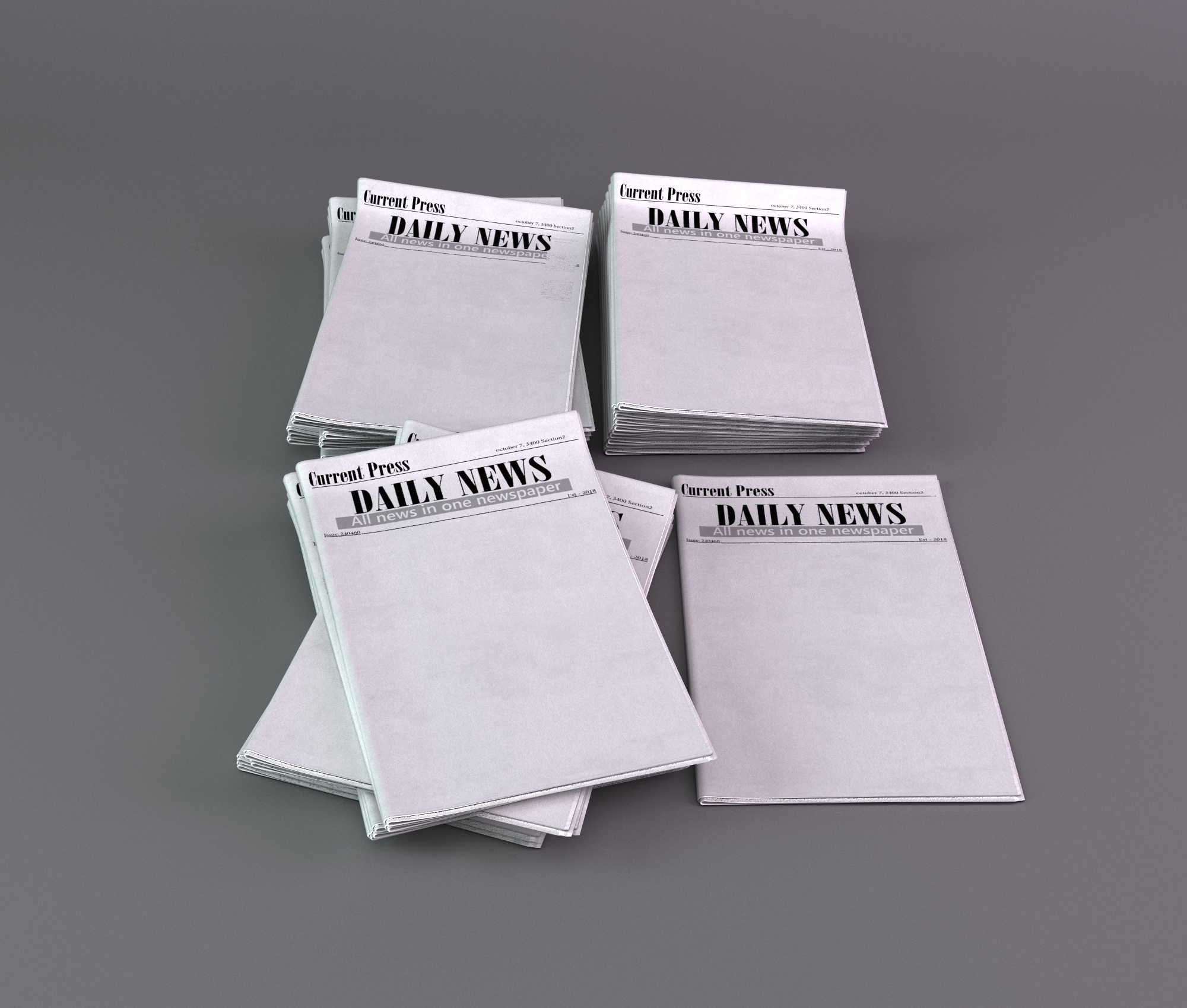 3D paper newspapers model - TurboSquid 1700111