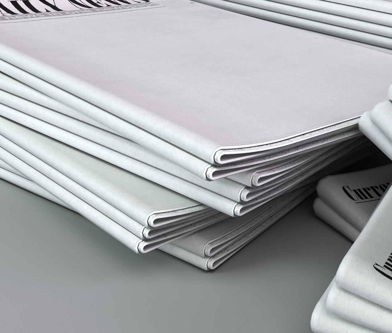 3D Paper Newspapers Model - TurboSquid 1700111