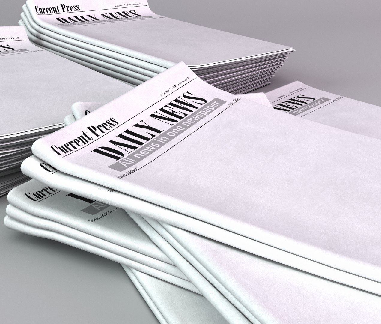 3D Paper Newspapers Model - TurboSquid 1700111