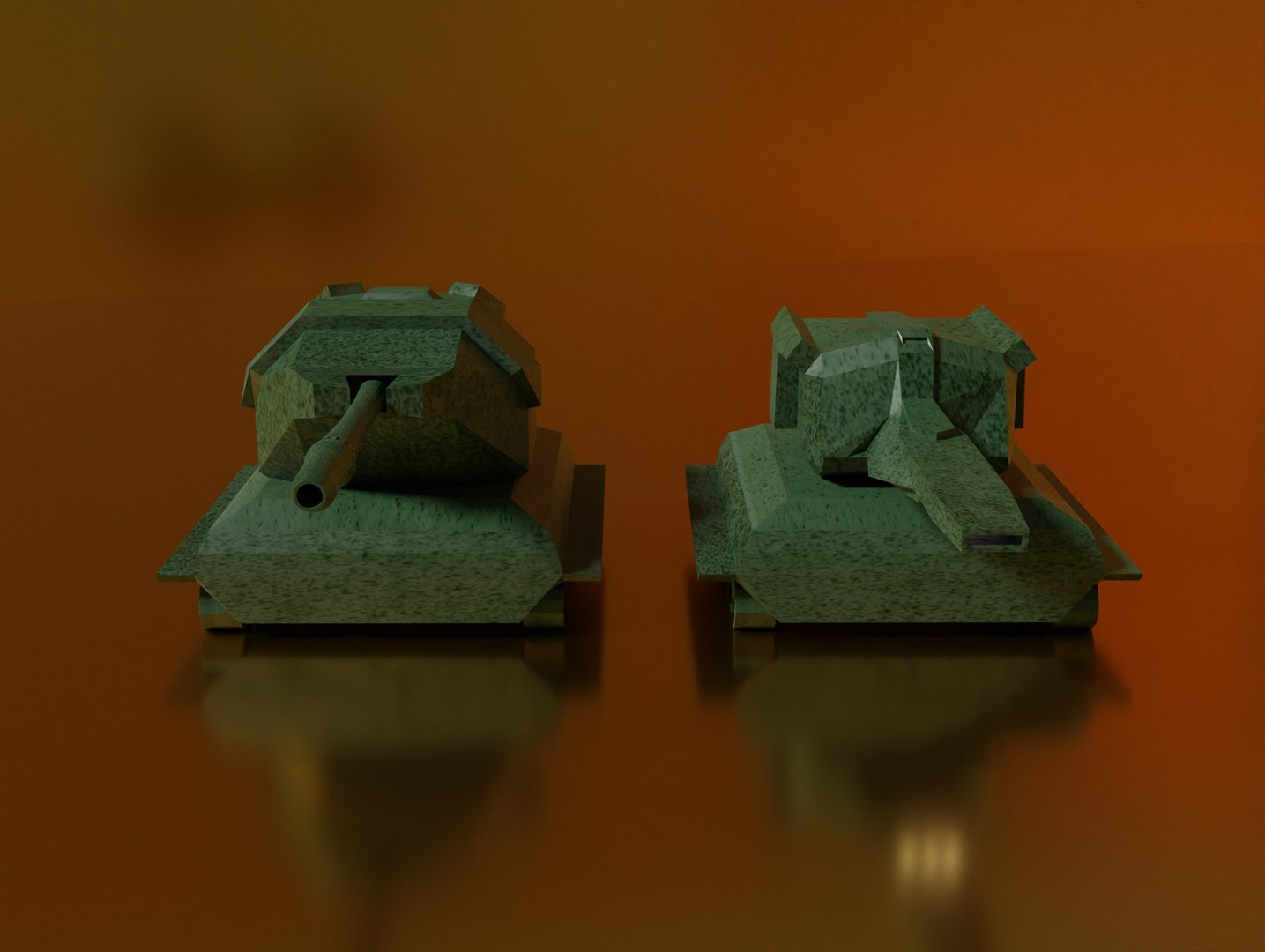 3D Two Toy Tanks - TurboSquid 2038768