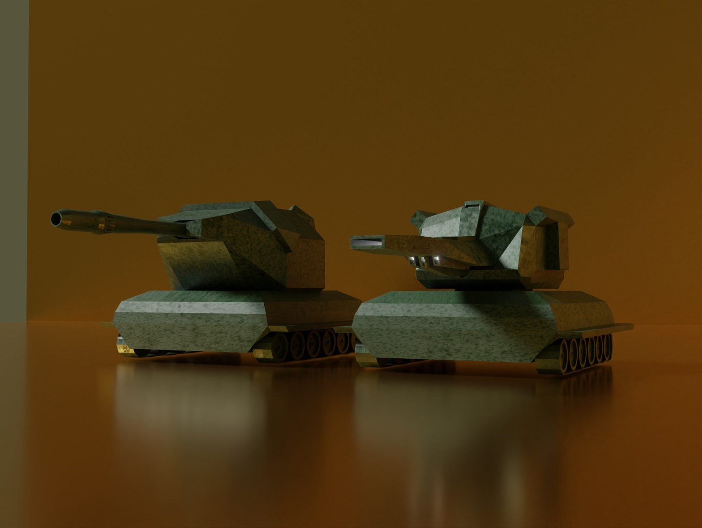 3D Two Toy Tanks - TurboSquid 2038768