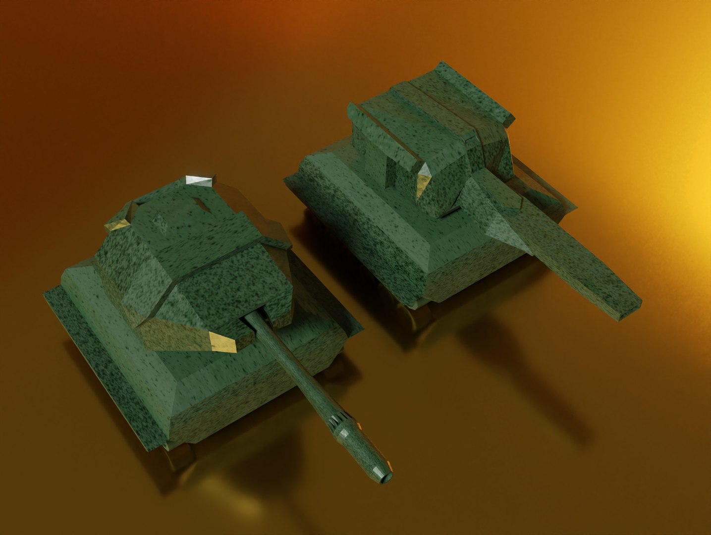 3D Two Toy Tanks - TurboSquid 2038768