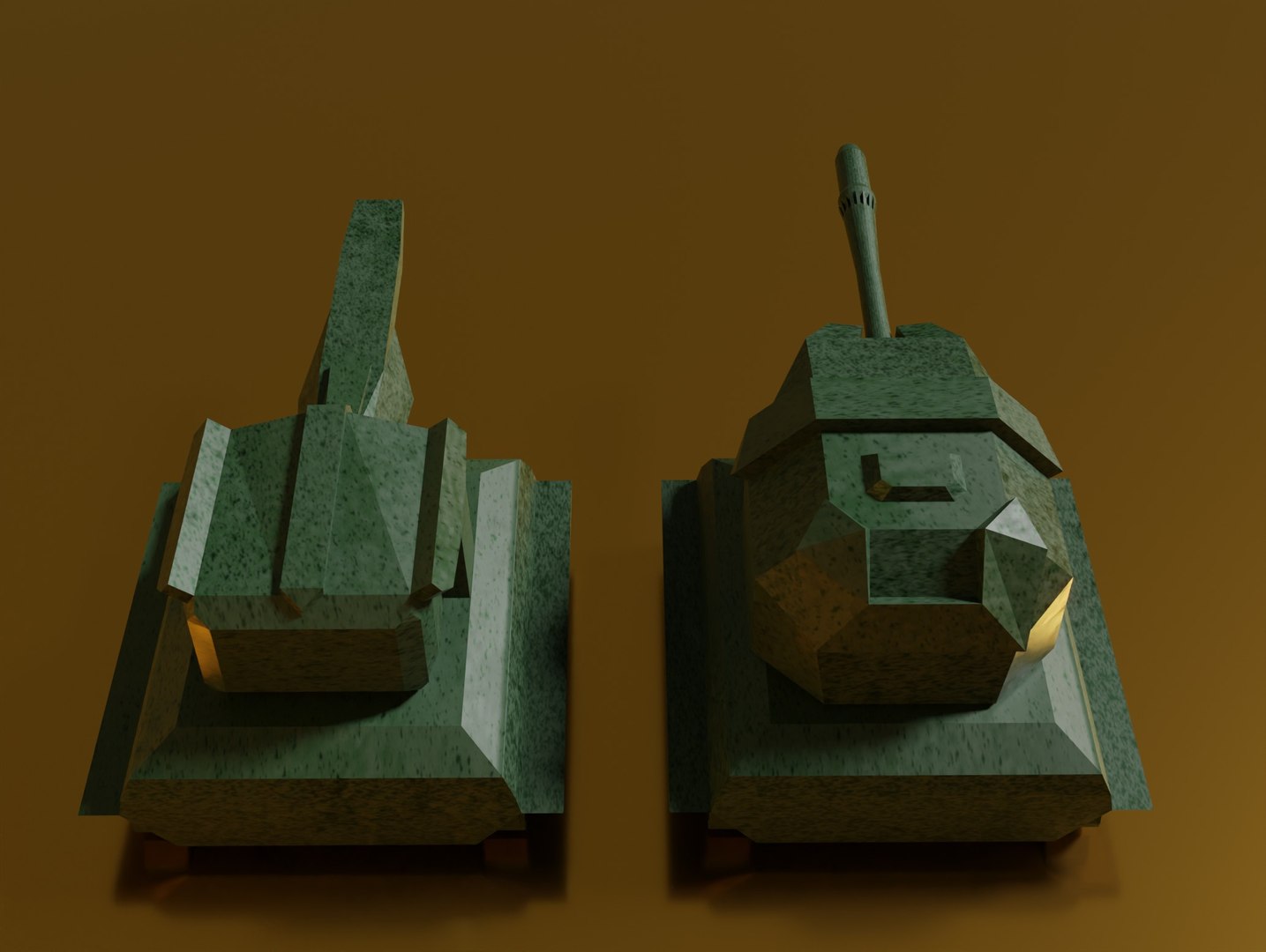 3D Two Toy Tanks - TurboSquid 2038768