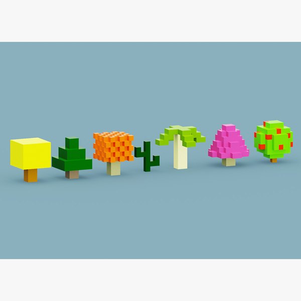 3d model of mario voxel box