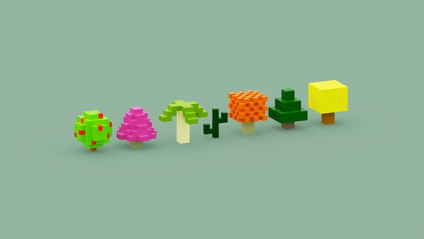 Voxel Trees 3D model - TurboSquid 1935649