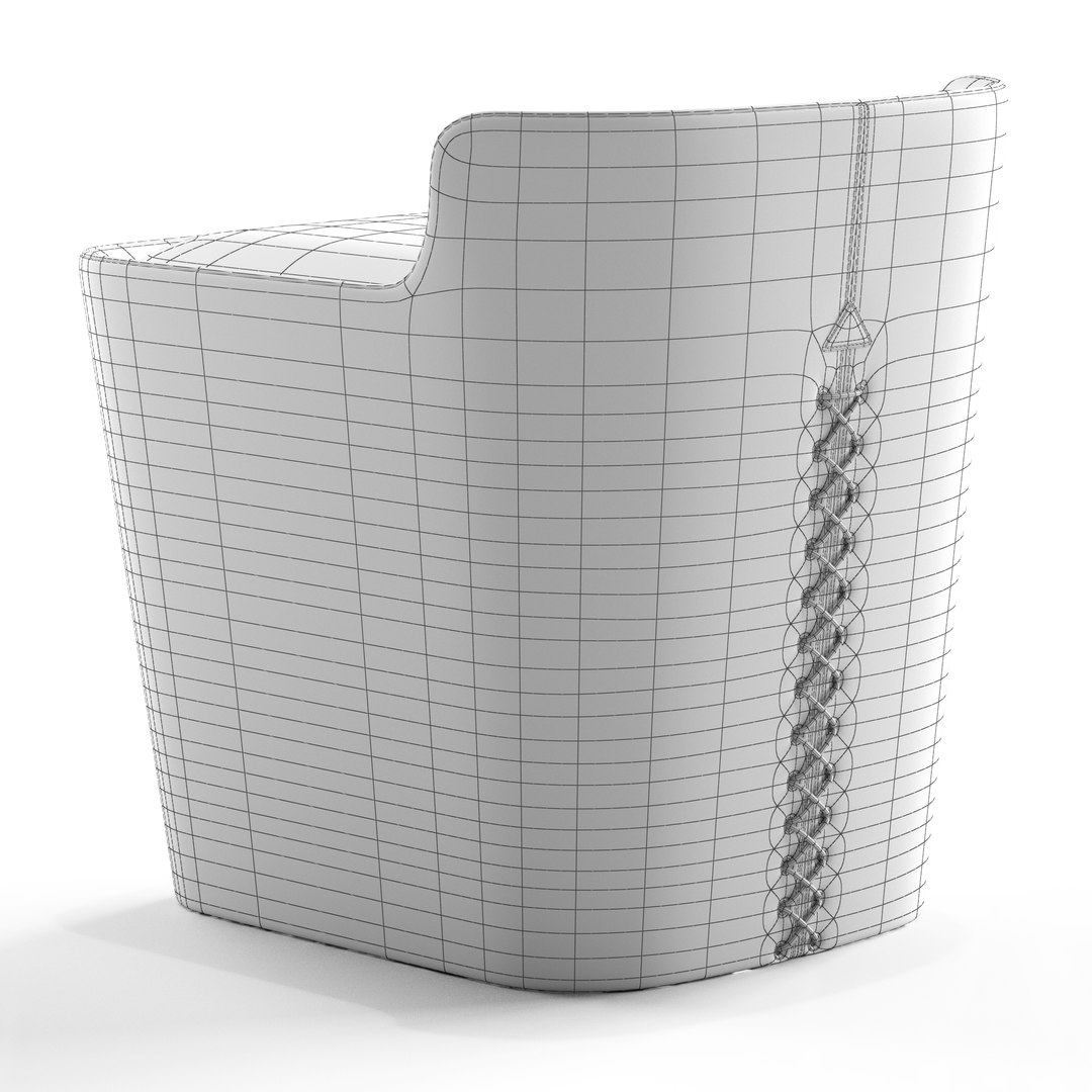 Ulivi Basket Pouf model - TurboSquid 2182914