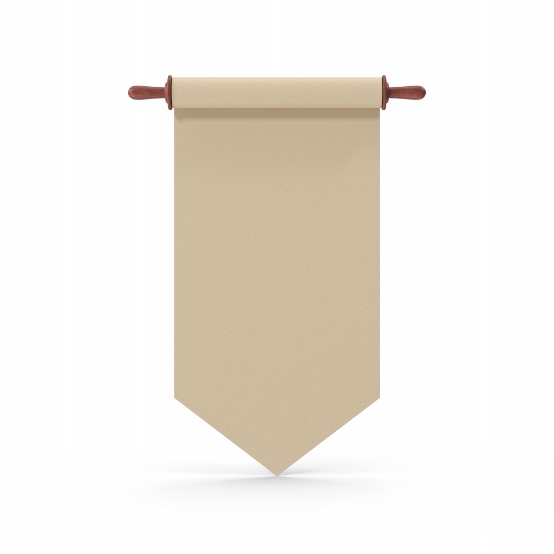 3D Blank Paper Scroll Model - TurboSquid 2047700