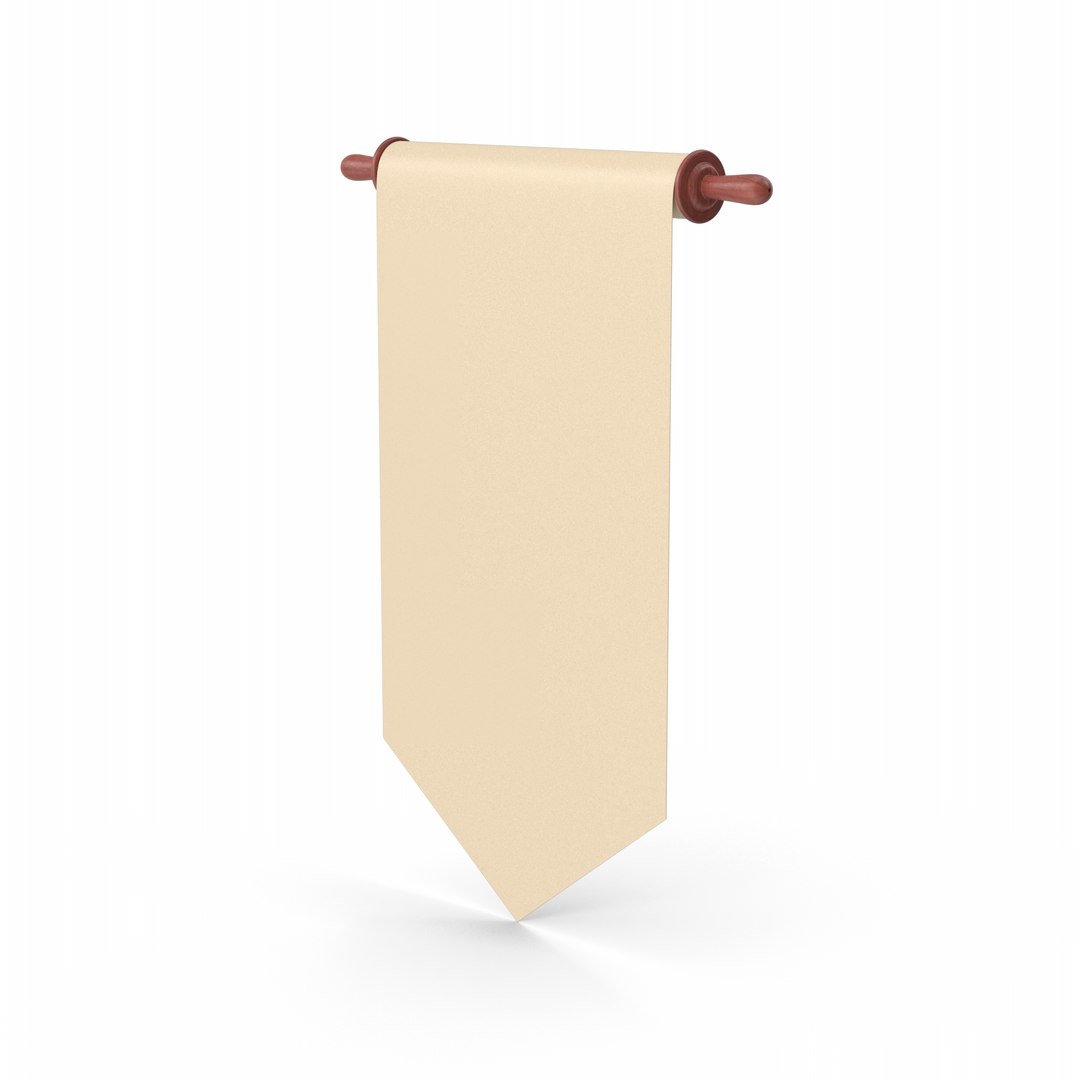 3D Blank Paper Scroll Model - TurboSquid 2047700