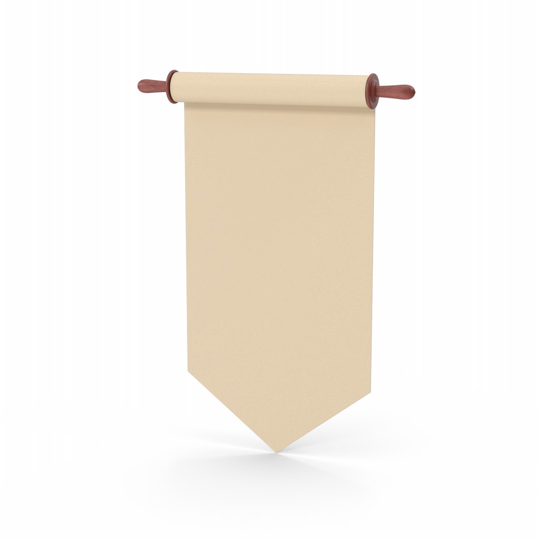 3D Blank Paper Scroll Model - TurboSquid 2047700