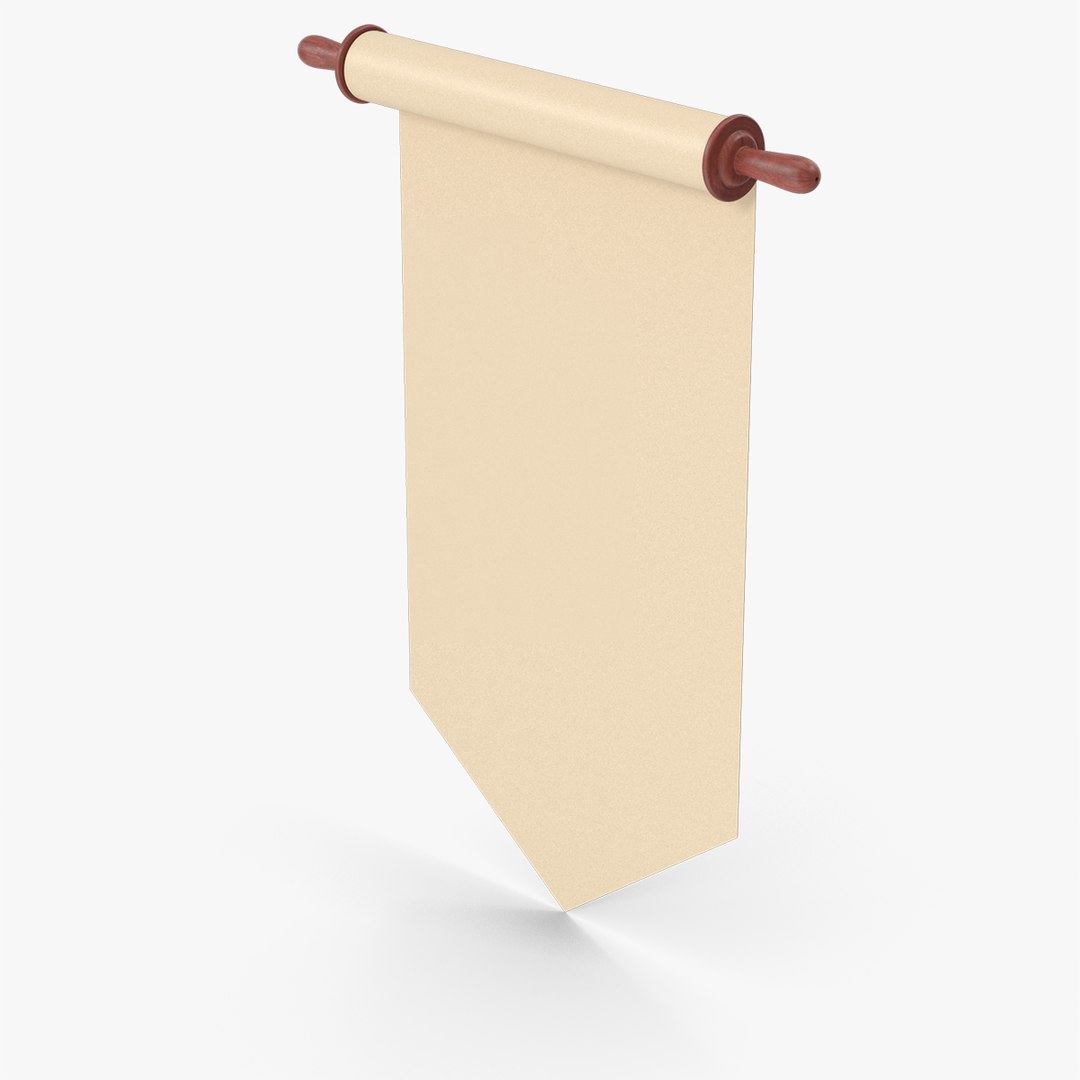 3D Blank Paper Scroll model - TurboSquid 2047700